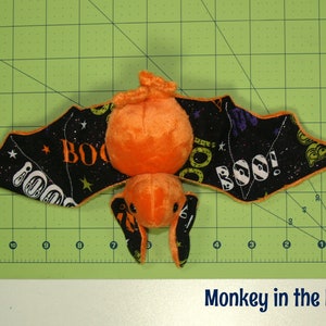 Bat Stuffie Lovey, Plush Bat Minky Satin, Stuffed Animal Lovie, Easter ...