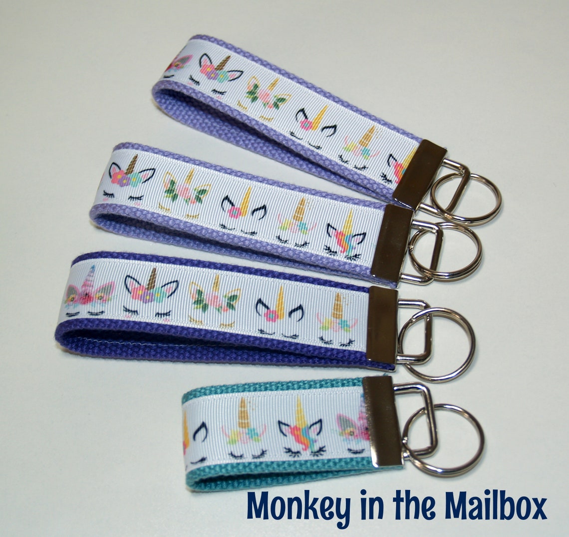 Unicorn Key Fob Key Chain Key Ring Key Holder Wristlet Key | Etsy