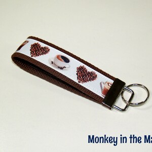 Coffee Barista Key Fob, Key Chain, Key Ring, Key Holder, Wristlet Key ...