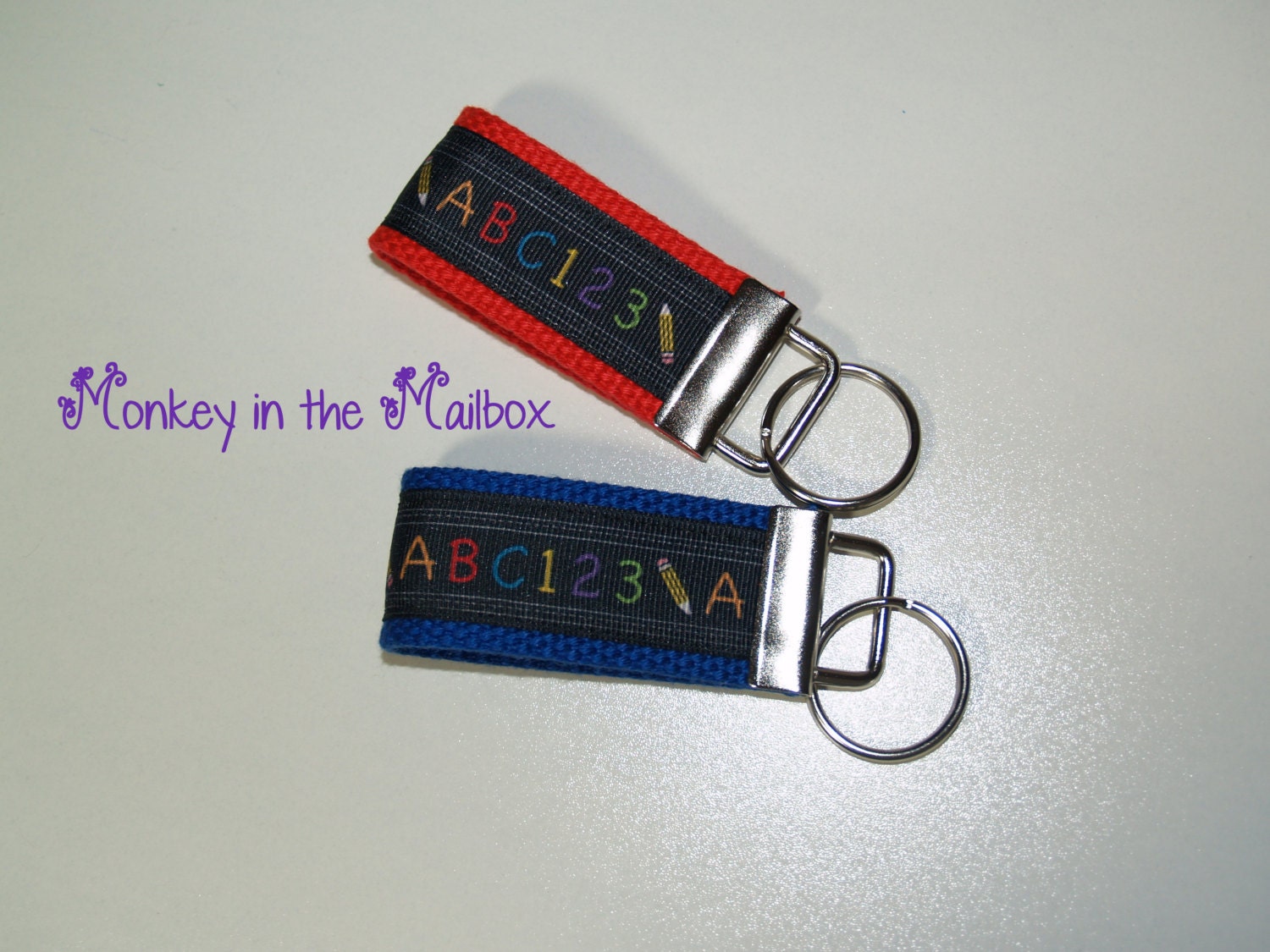 Teacher Abc Key Fob Key Chain Key Ring Key Holder Wristlet | Etsy