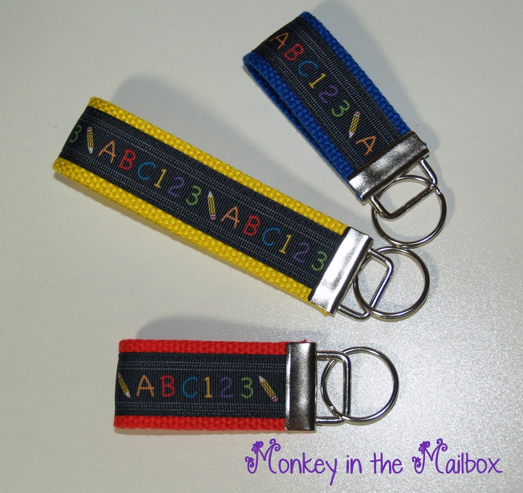Teacher Abc Key Fob, Key Chain, Key Ring, Key Holder, Wristlet Key Fob ...