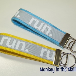 Run Key Fob, Running Key Chain, Runner Key Ring, Key Holder, Wristlet ...