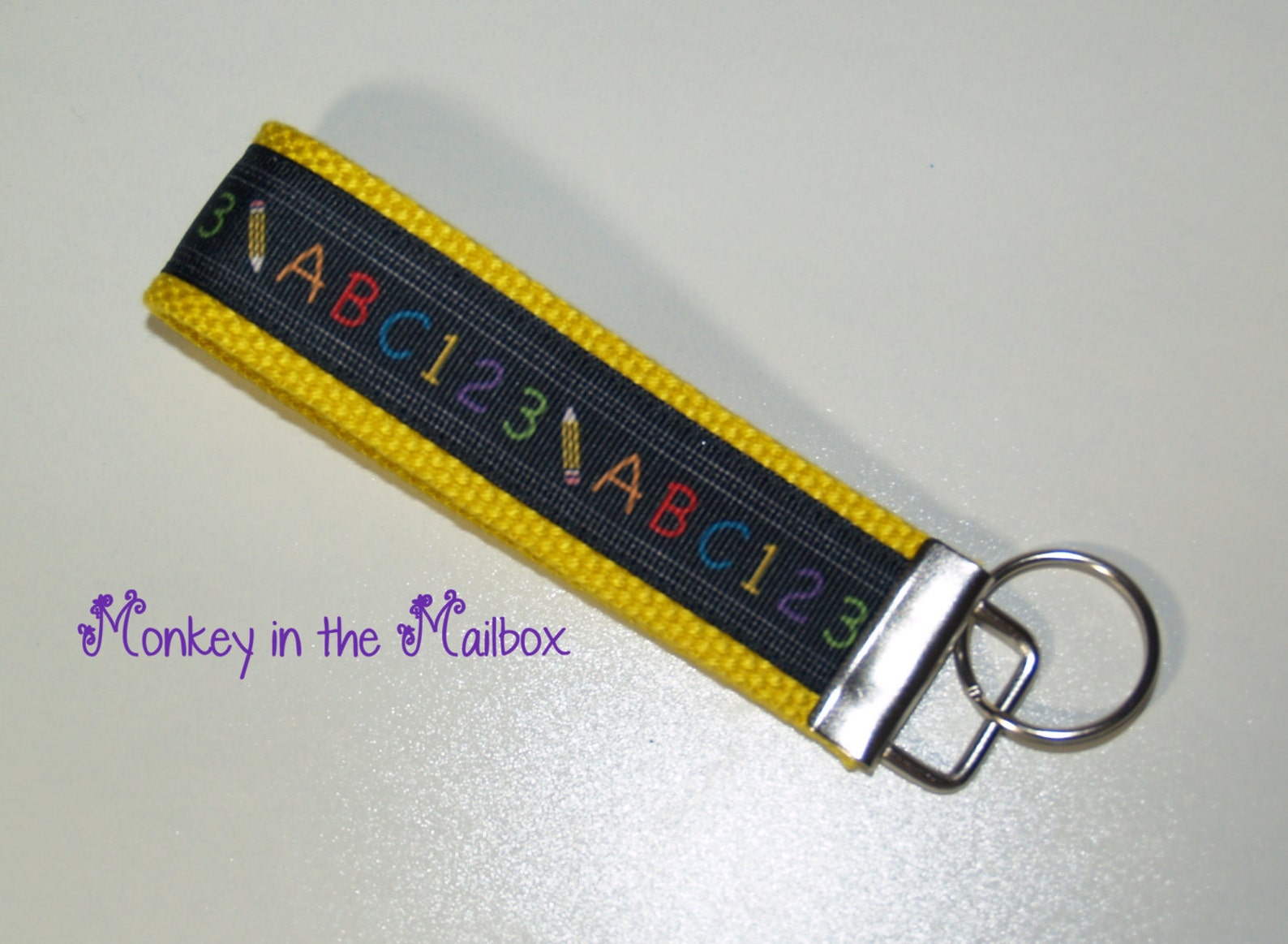 Teacher Abc Key Fob Key Chain Key Ring Key Holder Wristlet | Etsy