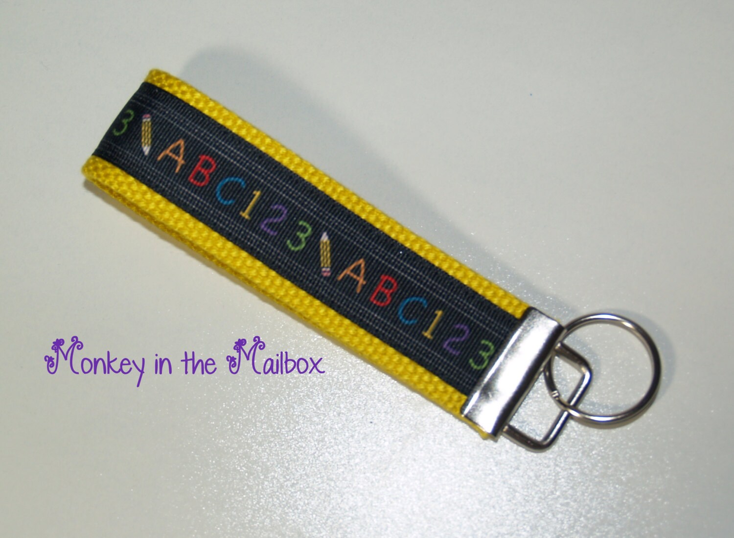 Teacher Abc Key Fob Key Chain Key Ring Key Holder Wristlet | Etsy