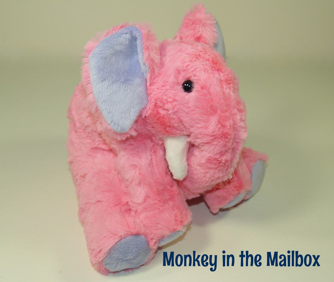 Elephant Stuffed Animal, Jungle Stuffie, Safari Minky Stuffed Animal ...