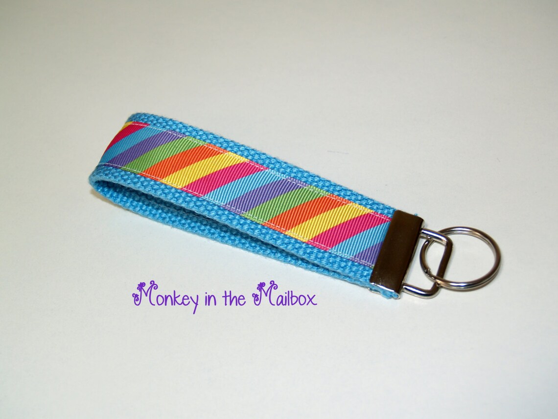 Rainbow Key Fob Key Chain Key Ring Key Holder Wristlet Key - Etsy