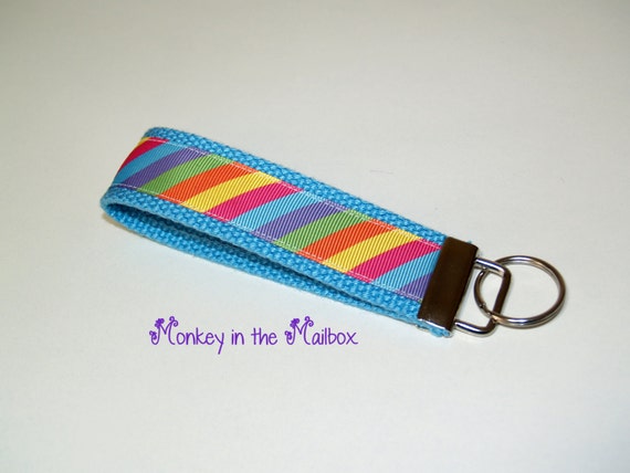 Rainbow Key Fob Key Chain Key Ring Key Holder Wristlet Key - Etsy