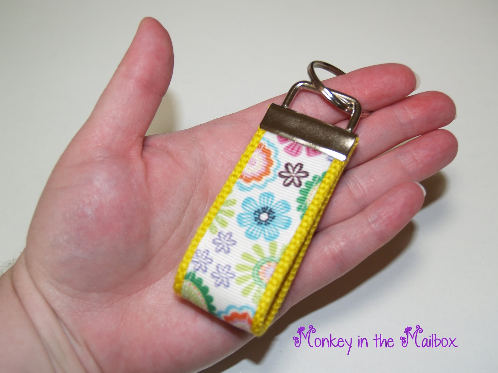 Colorful Flower Key Fob, Key Chain, Key Ring, Key Holder, Wristlet Key ...