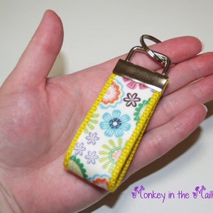 Colorful Flower Key Fob, Key Chain, Key Ring, Key Holder, Wristlet Key ...