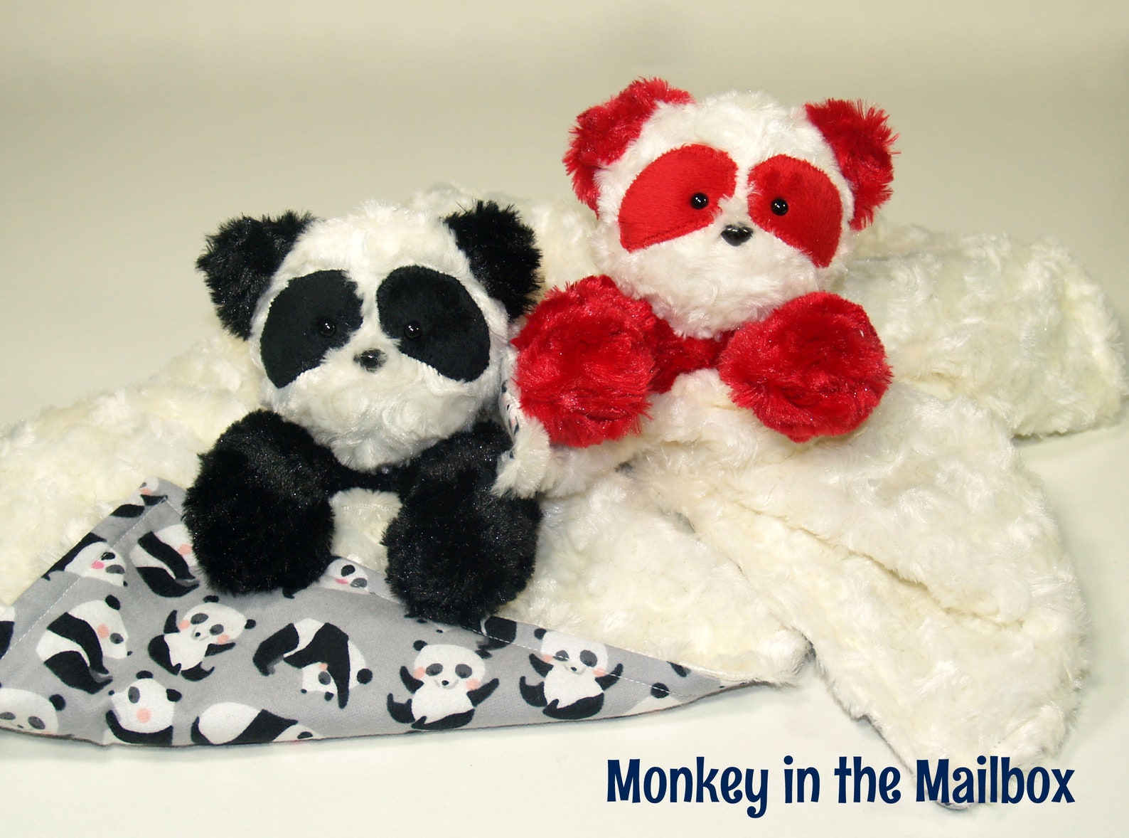 Panda Bear Lovey Blanket, Lovie Stuffed Animal, Minky Satin Security ...