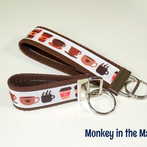 Coffee Barista Key Fob, Key Chain, Key Ring, Key Holder, Wristlet Key ...