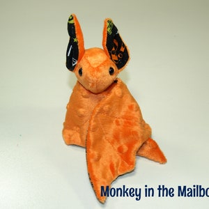 Bat Stuffie Lovey, Plush Bat Minky, Stuffed Animal Lovie, Easter Gift ...