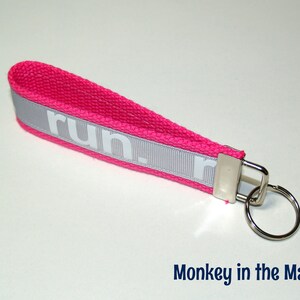 Run Key Fob, Running Key Chain, Runner Key Ring, Key Holder, Wristlet ...