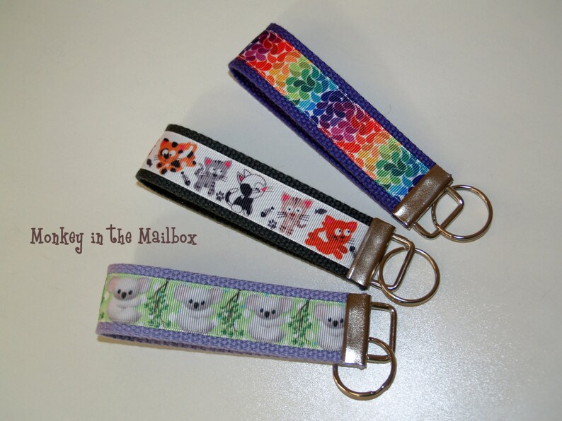 Koala Key Fob Wristlet Keychain READY TO SHIP Luggage Tag - Etsy