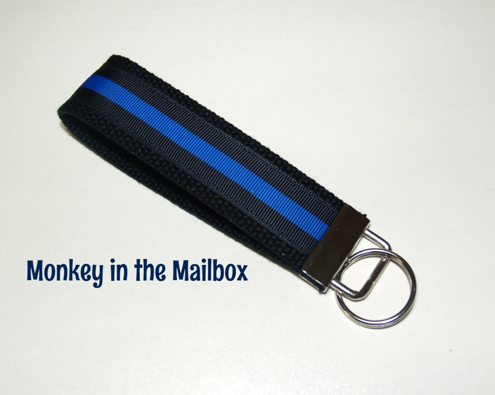 Thin Blue Line LEO Police Officer Key Fob Key Chain Key Ring - Etsy