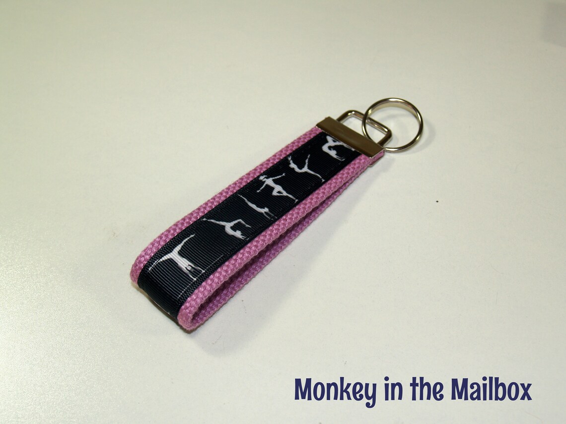 Gymnastics Key Fob Key Chain Gymnast Key Ring Key Holder | Etsy