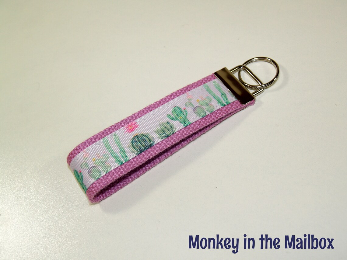 Cactus Key Fob Cacti Floral Key Chain Key Ring Key Holder - Etsy