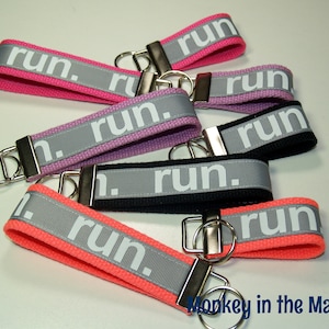 Run Key Fob, Running Key Chain, Runner Key Ring, Key Holder, Wristlet ...