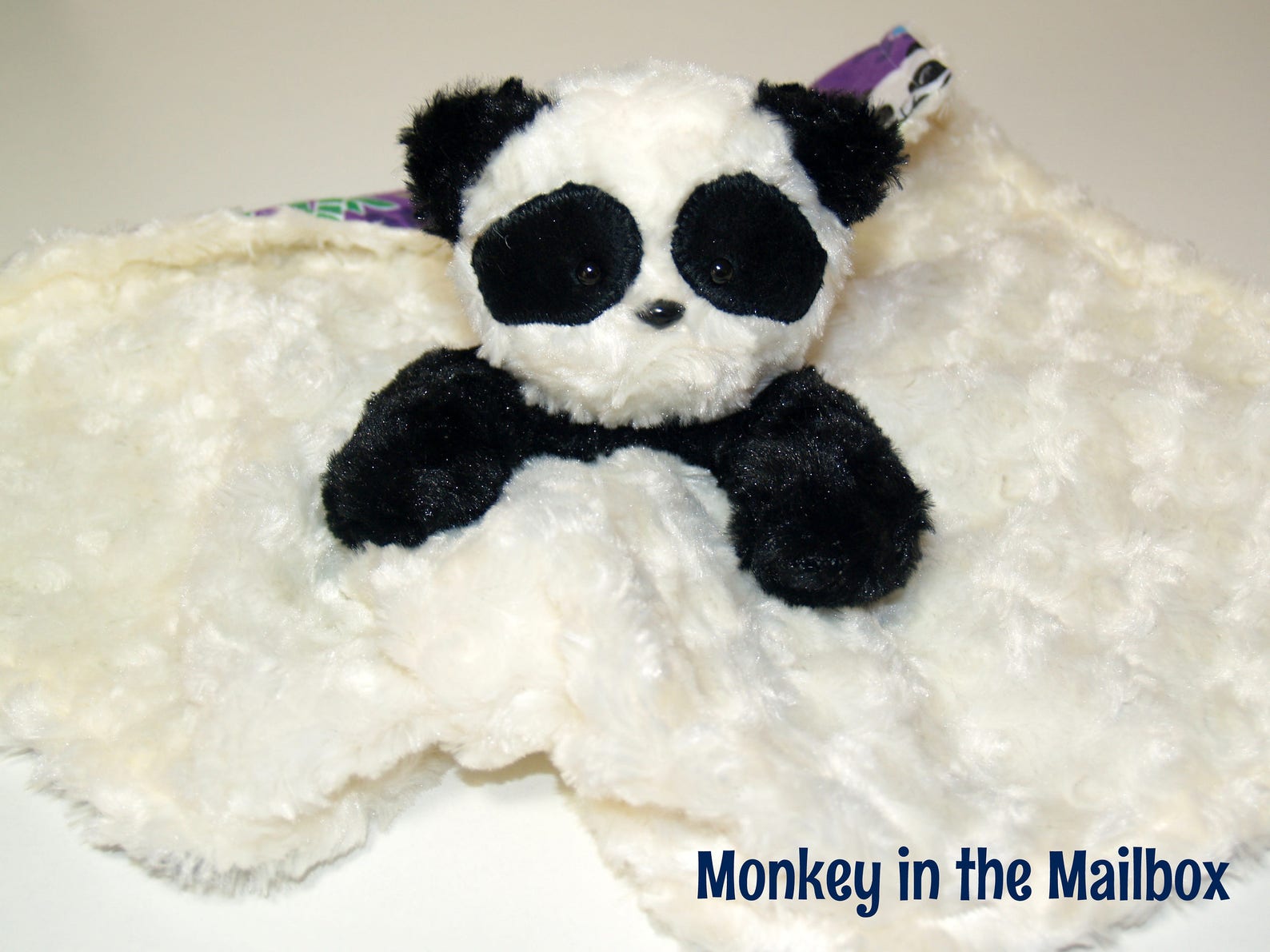 Panda Bear Lovey Blanket Lovie Stuffed Animal Minky Satin | Etsy