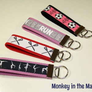 Gymnastics Key Fob, Key Chain, Gymnast Key Ring, Key Holder, Wristlet ...
