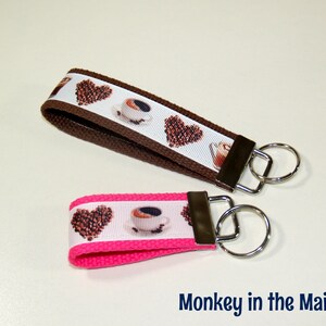 Coffee Barista Key Fob, Key Chain, Key Ring, Key Holder, Wristlet Key ...