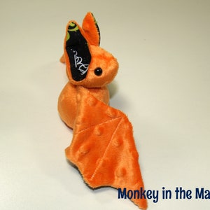 Bat Stuffie Lovey, Plush Bat Minky Satin, Stuffed Animal Lovie, Easter ...