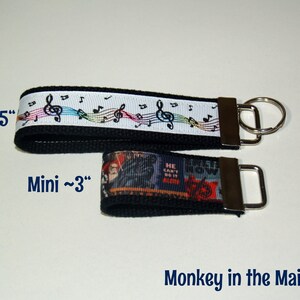 Music Note Lover Rainbow Key Fob, Key Chain, Key Ring, Key Holder ...