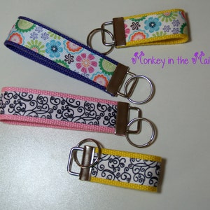 Colorful Flower Key Fob, Key Chain, Key Ring, Key Holder, Wristlet Key ...