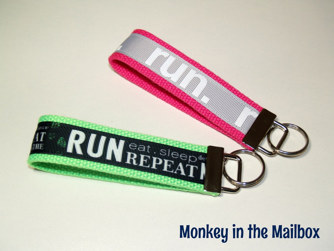Run Key Fob Running Key Chain Runner Key Ring Key Holder | Etsy