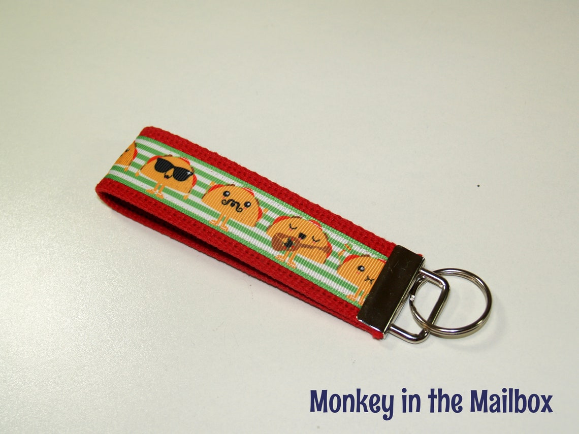 Taco Key Fob Taco Key Chain Fiesta Taco Key Ring Key - Etsy