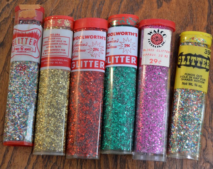Vintage Glitter Lot Assorted Colors NOS - Etsy