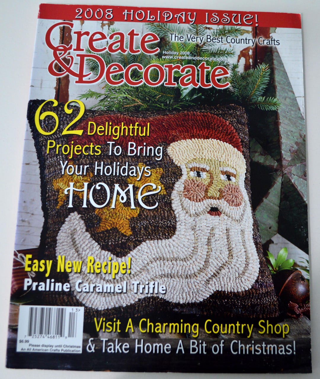 Create & Decorate Magazine Prim Christmas Fall Crafts Holiday 2008 - Etsy