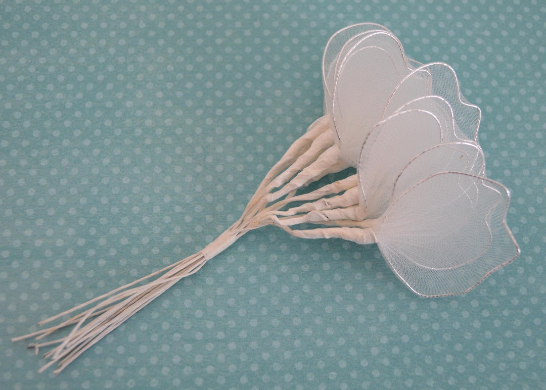 Vintage Millinery Netting Leaves Petals Wings White NOS - Etsy