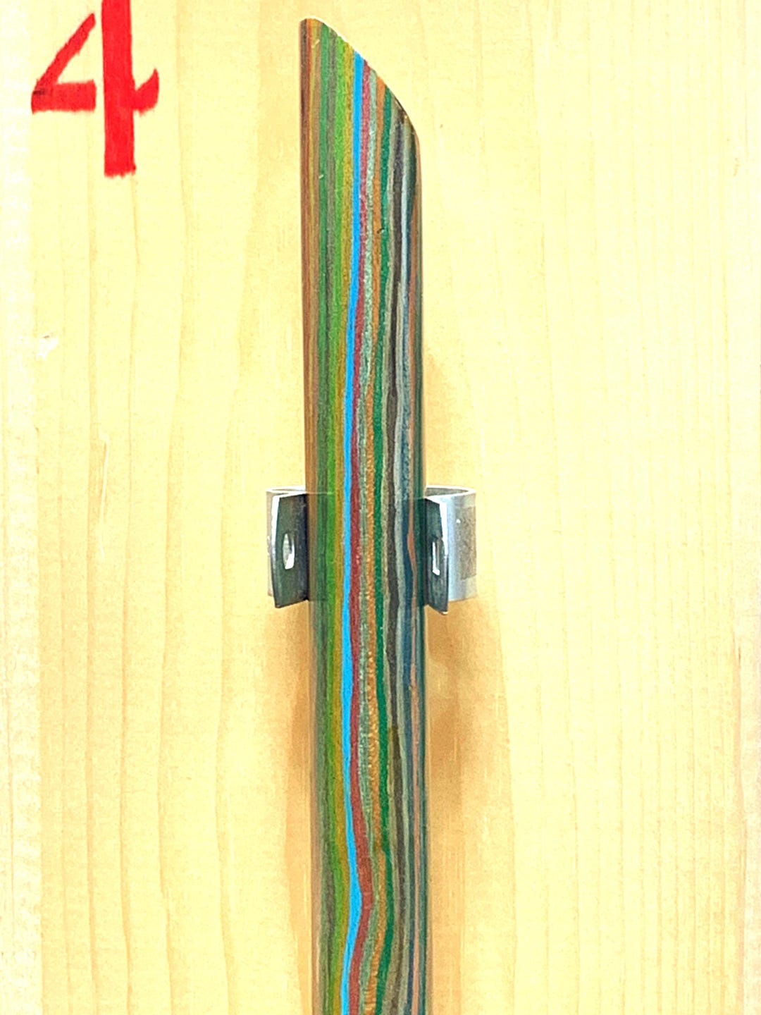 Hand-painted Poplar Walking Stick: Multicolor Vertical Line Art - Etsy