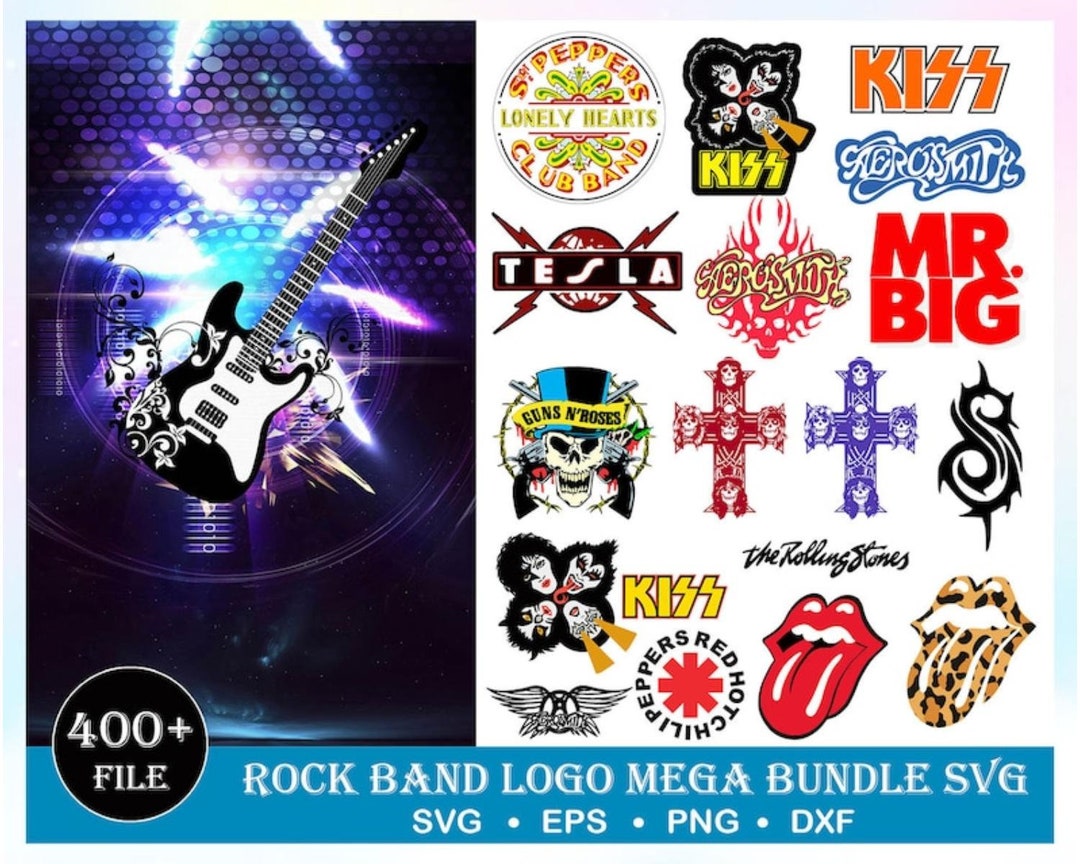 400 Rock Brand Logo SVG, Rock Band Svg, Bundle Rock Band - Etsy