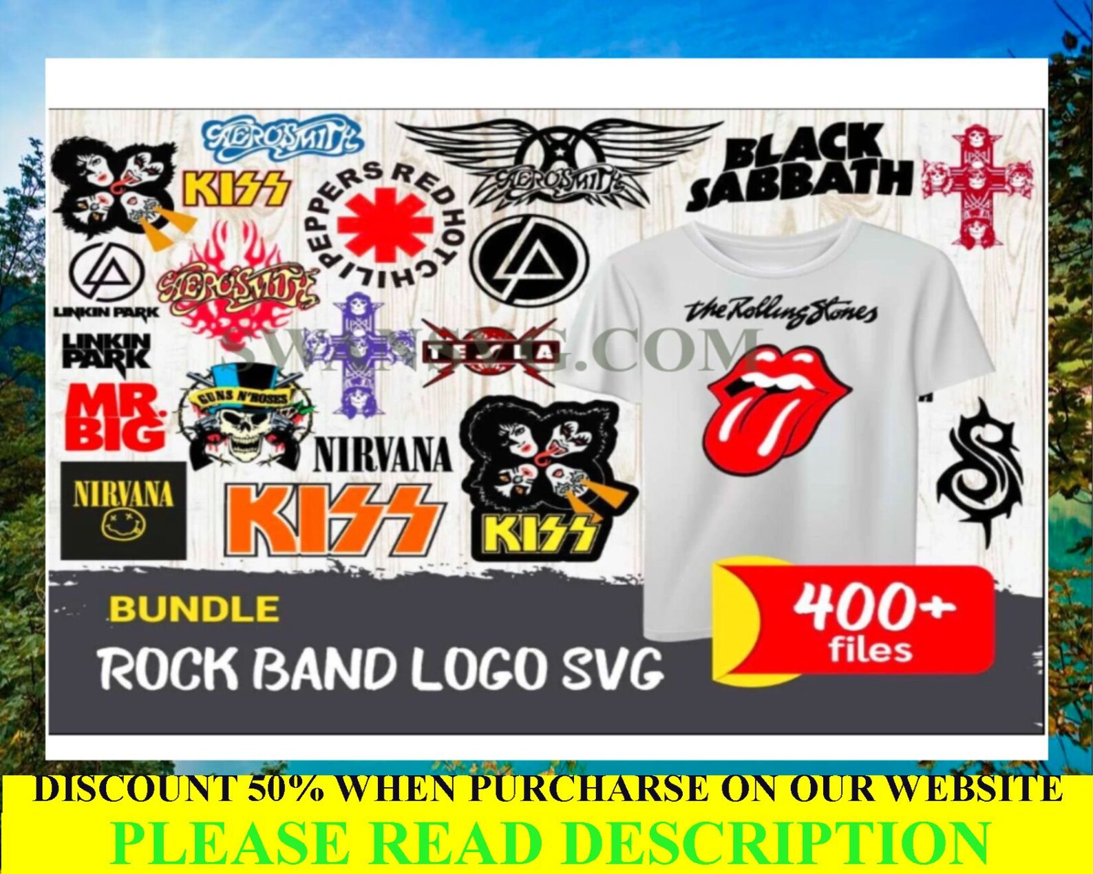 400 Rock Brand Logo SVG, Rock Band Svg, Bundle Rock Band - Etsy