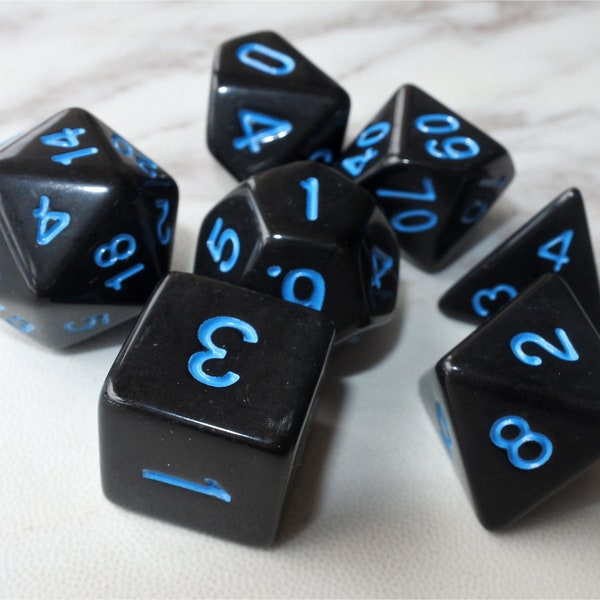 Black Dice Blue Numbers - Etsy