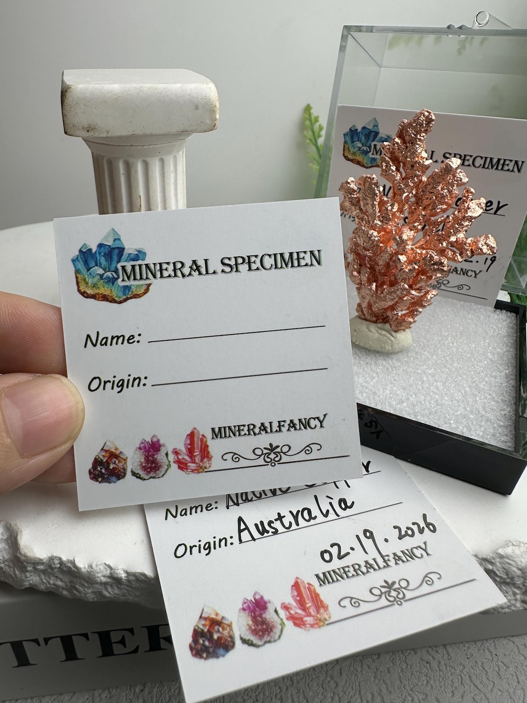 Mneral Specimen Identification Labels 24PCS per Pack，blank Mineral Id ...