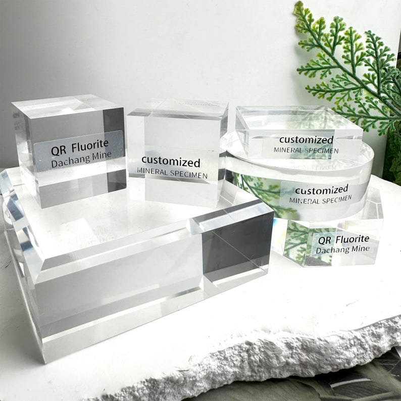 Custom Acrylic Base Block Display for Crystal and Mineral Specimens ...
