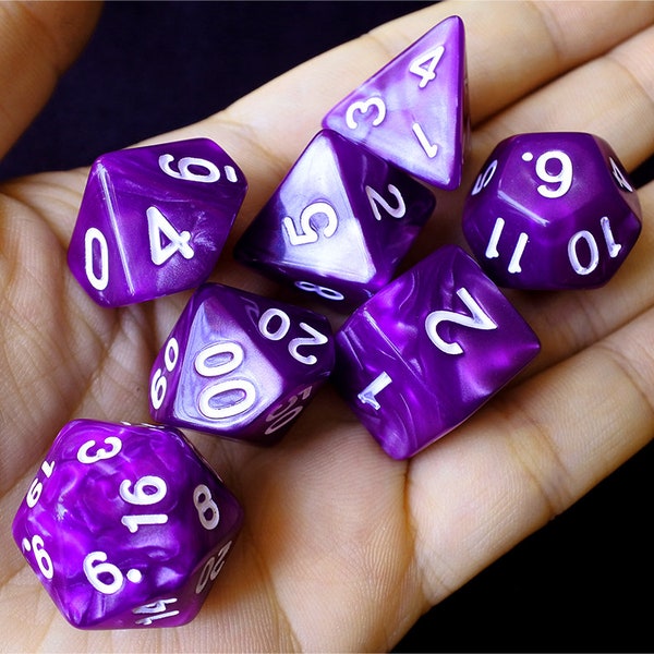 Purple Dice Set - Etsy