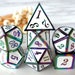 Dnd Dice Set / White Jade Pearl Marble Swirl Polyhedral Dice / D&D Dice ...
