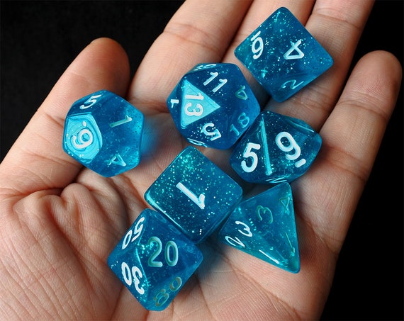 Polyhedral Dice Blue Blue)10PCS Polyhedral Dice Set Plastic 20 Sided