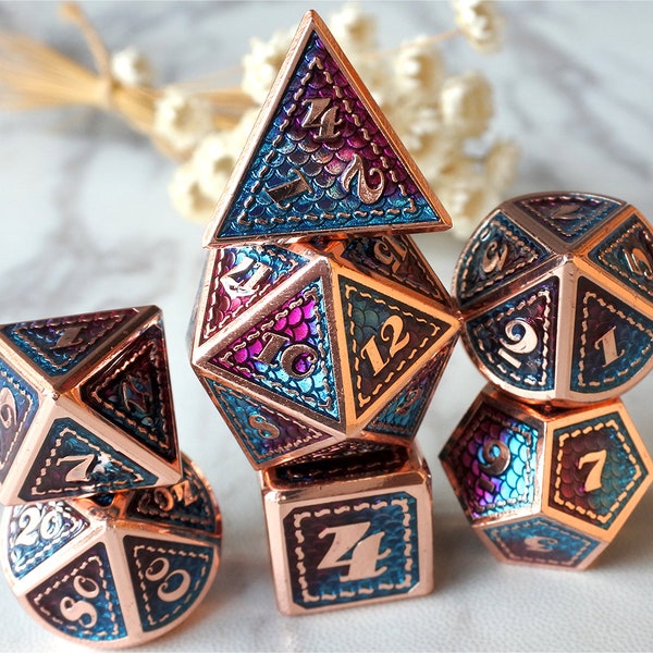 Metal and D Dice - Etsy