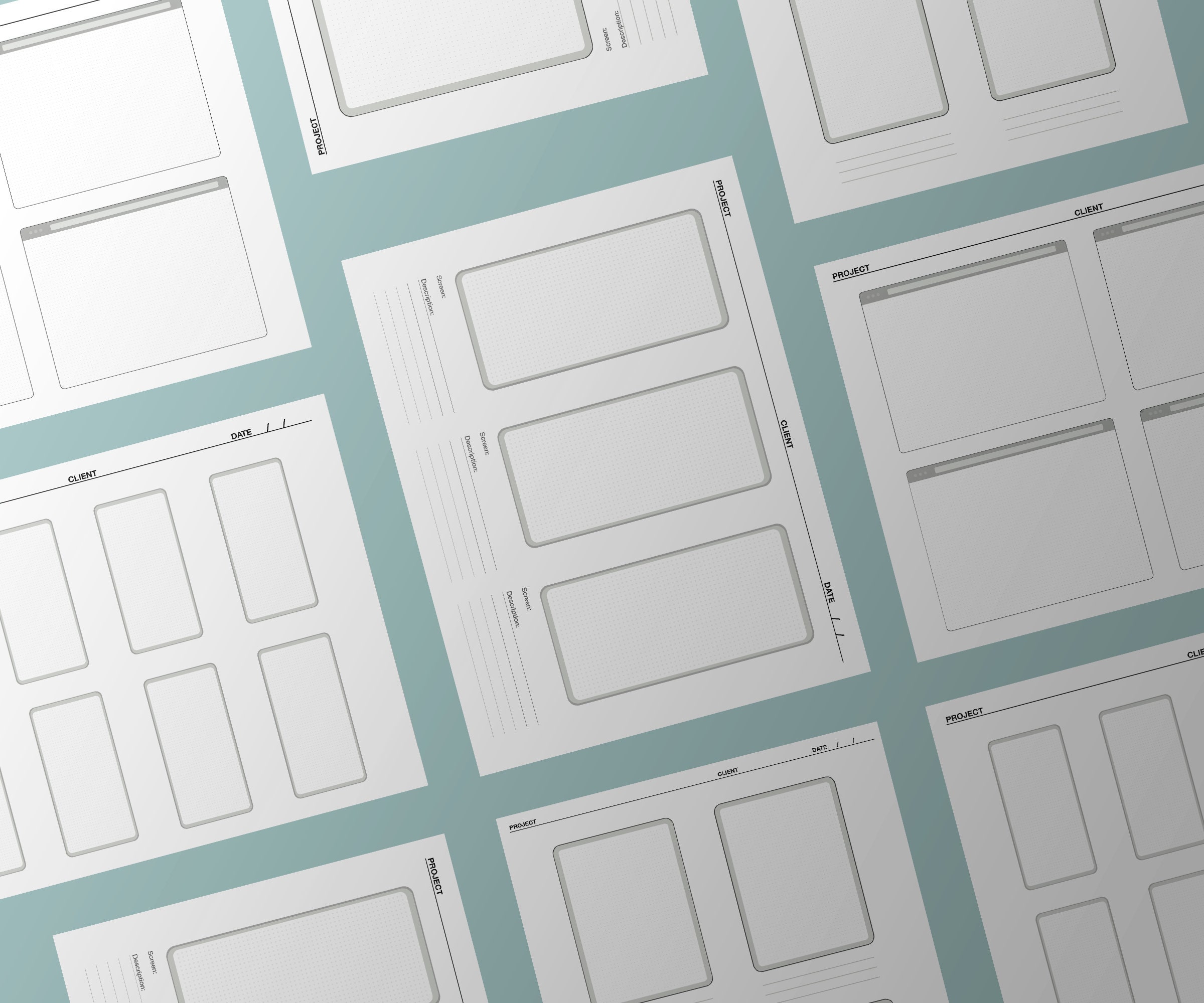 UI/UX Design Sketchbook Printable PDF Wireframing Notepad - Etsy