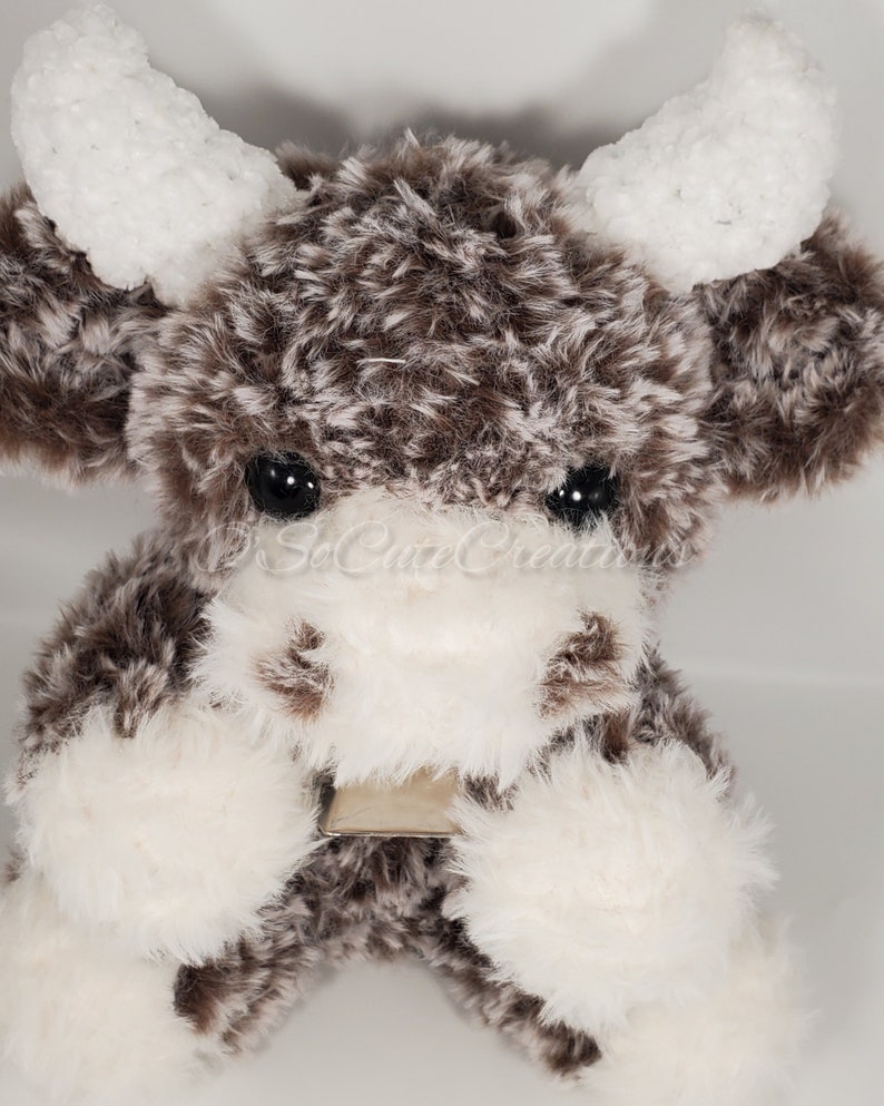 Fuzzy Cow Fuzzy Cow Crochet Cow Amigurumi Brown Cow Plush - Etsy