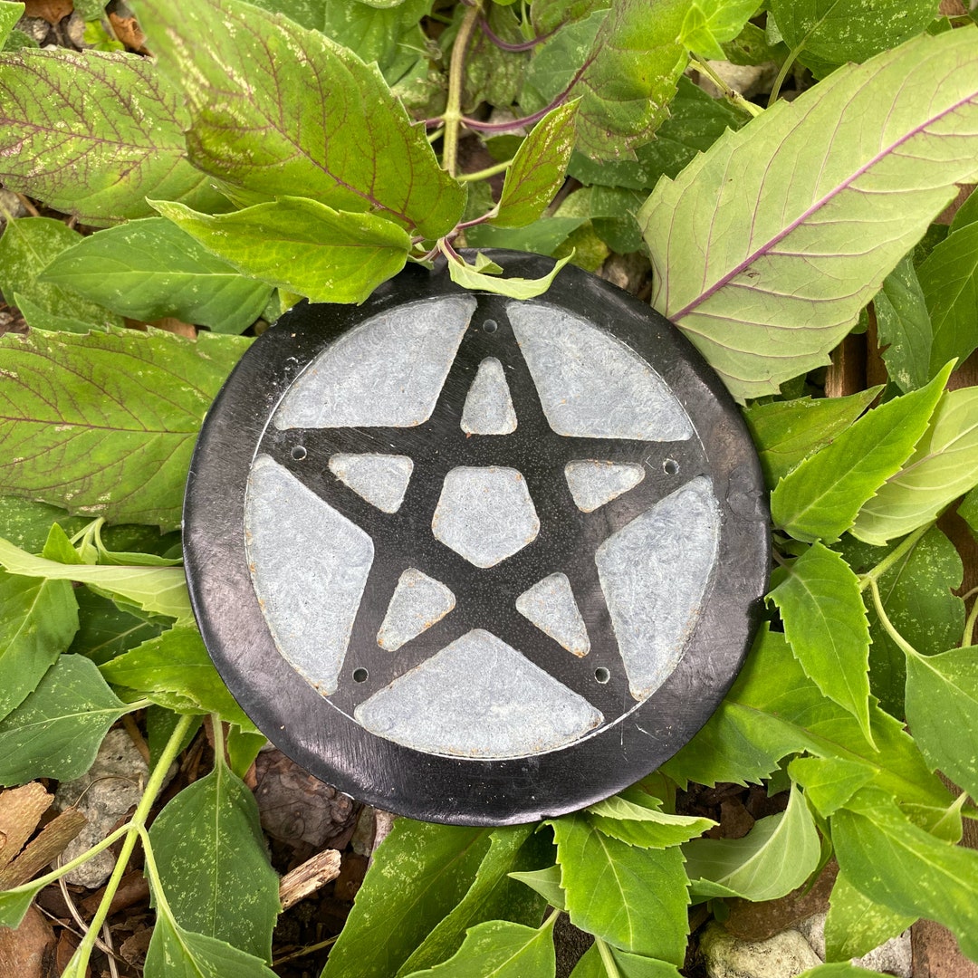 Pentagram Incense Holder, Altar Tile and Incense Holder With Pentagram ...