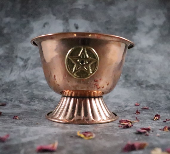 Copper Offering bowl Copper Pentagram Chalice Copper Altar | Etsy
