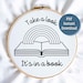 PDF Hand Embroidery Pattern, Reading, Rainbow, Take A Look, Beginner ...