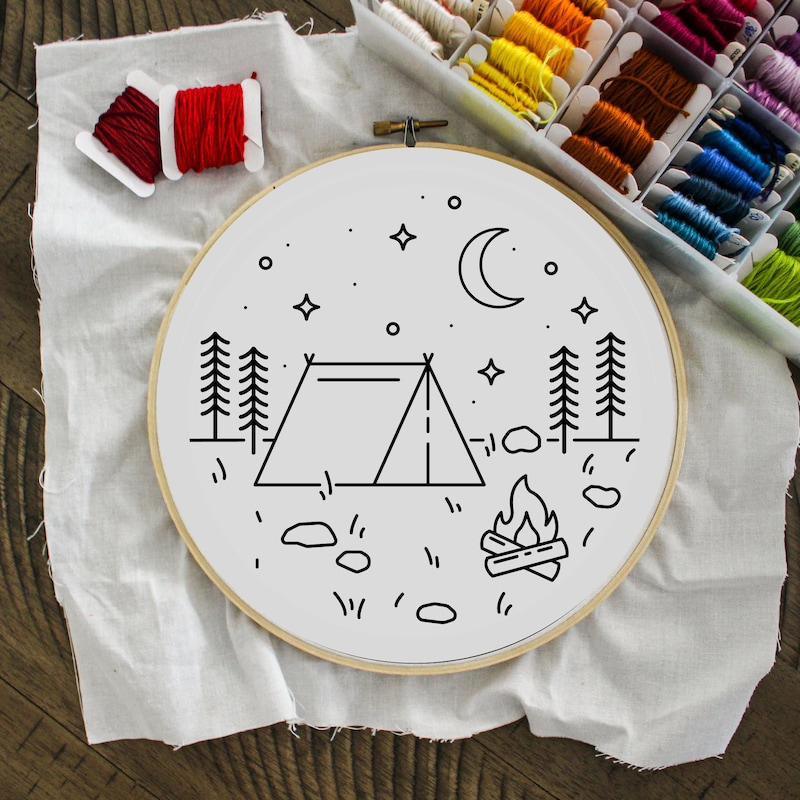 Embroidery Camping - Etsy