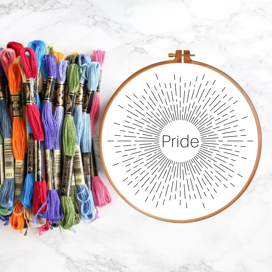 PDF Hand Embroidery Pattern, LGBTQ Pride, Positive Affirmation, Easy ...